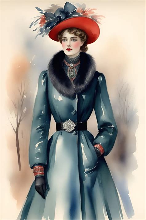 Старинная зимняя мода