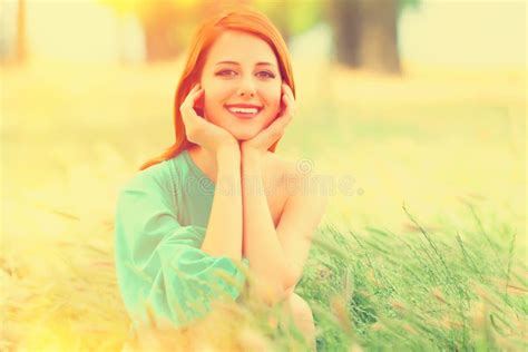 Redhead Girl At Outdoor Stock Image Image Of Redhead 43991491