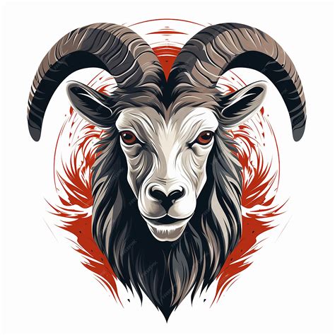 Premium Photo Goat Emblem Illustration Modern Logo