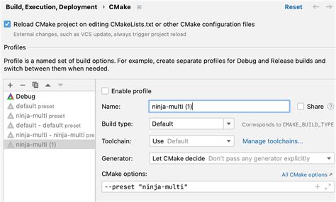 CMake Presets CLion Documentation