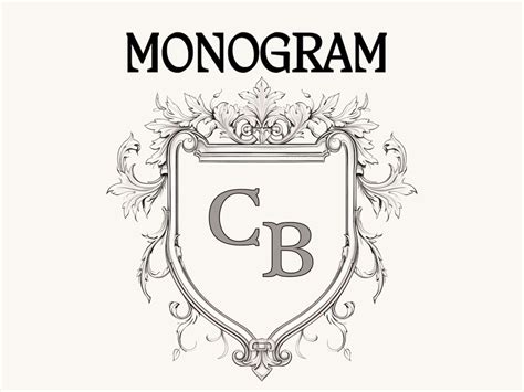 Monogram Cb Digital Download Customizable Monogram Art With Cb Initials For Personalized