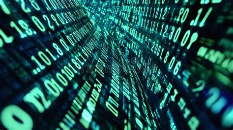 Binary Code Visualization That Evolves Into Flowing Calligraphy With