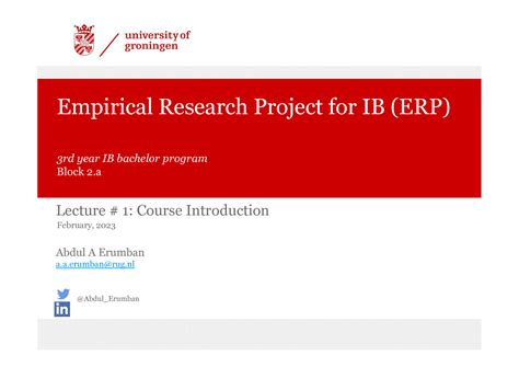 Erp2022 Lecture 01 Lecture 1 Course Introduction Abdul A Erumban Aarug Abdulerumban