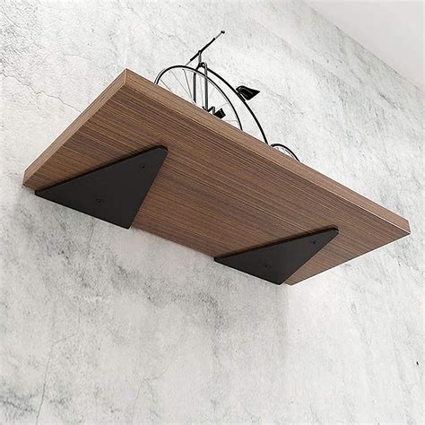 2 Pieces Floating Shelf Brackets Floating Metal Triangle Shelf Bracket Concealed Blind Wall