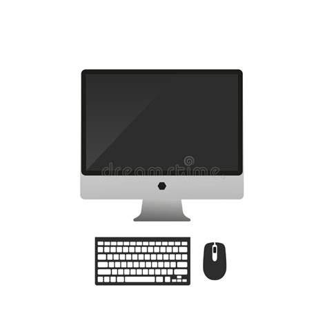 Mouse Keyboard Monitor Stock Vector Illustration Of Notebook