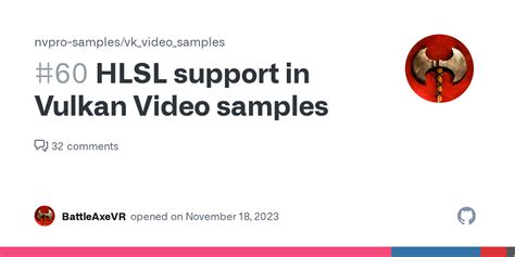 Hlsl Support In Vulkan Video Samples · Issue 60 · Nvpro Samplesvkvideosamples · Github