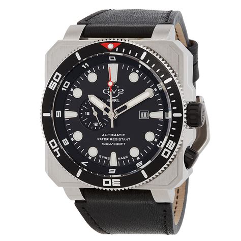 Gv2 By Gevril Xo Submarine Automatic Black Dial Mens Watch 4551