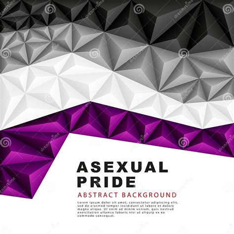 Polygonal Flag Of Asexual Pride Abstract Background In The Form Of