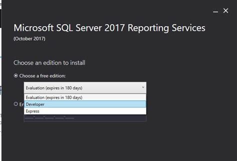 Installing Ssrs 2017