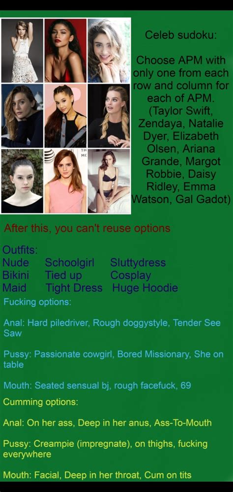 Apm Celeb Sudoku R Celebasspussymouth