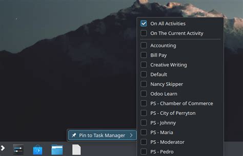 missing option to unpin shortcuts from icons only task manager