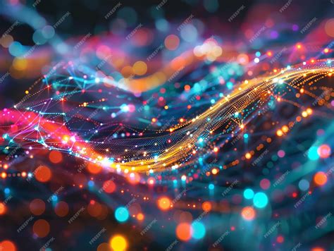 Data Flow Abstract Visualization Premium Ai Generated Image