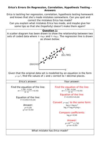 Ericas Errors On Regression Correlation And Hypothesis Testing