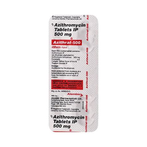 Azithral 500mg Tablet Treat Bacterial Infections