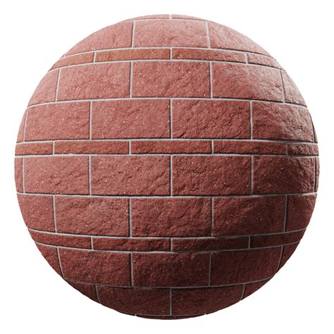 Split Face Concrete Block Texture Red Poliigon