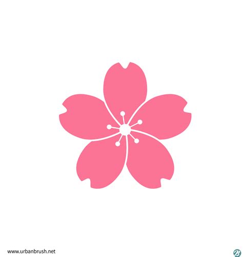 벚꽃 아이콘 일러스트 Ai 무료다운로드 Free Cherry Blossom Icon Download Urbanbrush 벚꽃 꽃 로고 벡터 패턴