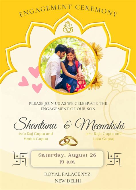 Ring Ceremony Invitation Card Engagement Invitation Latest Designs