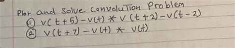 Solved Plot And Solve Convolution Problem 1