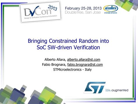 Ppt Bringing Constrained Random Into Soc Sw Driven Verification Powerpoint Presentation Id