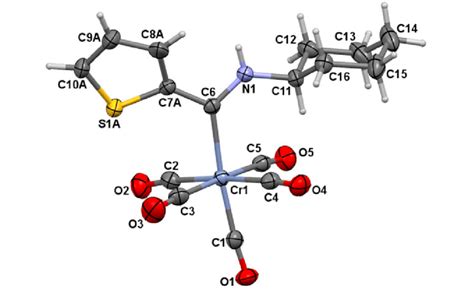 A Perspective Drawing Of The Molecular Structure Of 1 Showing The Atom