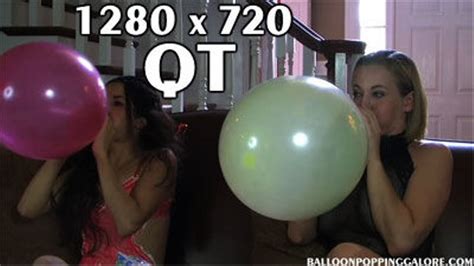 The Taming Of The Balloons Pt Blow To Pop QT Balloon Popping Galore HD Clips Sale