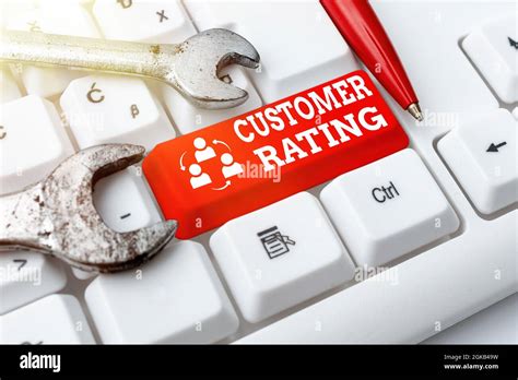 Handwriting Text Customer Rating Word Written On Gauge The Customer Satisfaction With A Company