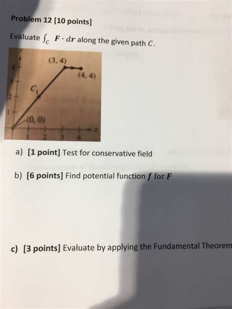 Problem Points Evaluate S F Dr Along The Chegg