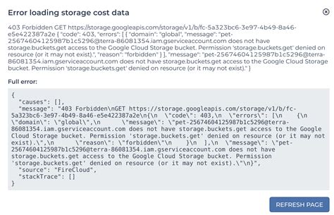 errors while loading a workspace with project ownership terra support