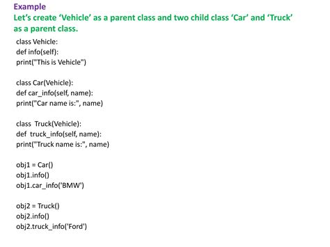 all about python inheritance python codingdf ppt
