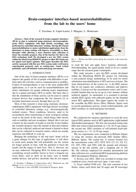 pdf brain computer interface based neurorehabilitation from the lab
