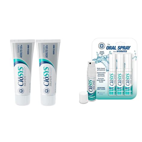 Closys Silver Fluoride Toothpaste For Adults 55 2 Pack And Closys Oral Breath