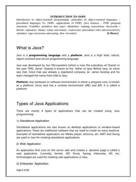 Java Basics Pdf