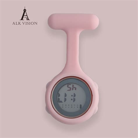 Nurse Watch Silicone Digital Nurse Watches Brooch Lapel Printed Rubber Sleeves Medical Clock Fob