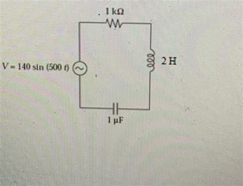 Solved Determine The Rms Voltage Drop Across The Resistor In Chegg
