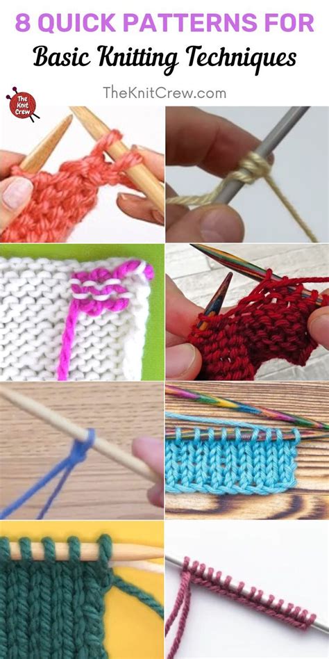 Quick Basic Knitting Technique Patterns For Beginners The Knit Crew