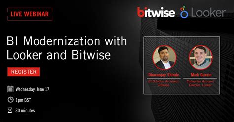 Bitwise Inc On Linkedin Join Looker And Bitwise Tomorrow To Learn How