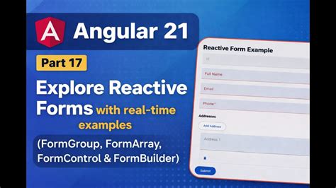 Reactive Forms In Angular 21 With Real Time Example Explained Form