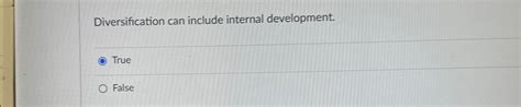 solved diversification can include internal development