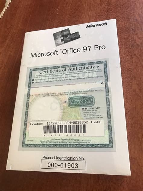 Used New Microsoft Office 97 Pro Cd Sealed With Authenticity Certificate And Manual Ubb Threads