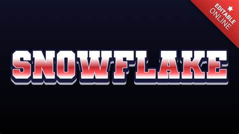 Snowflake Daemon 3d Text Effect Generator