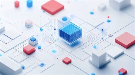 Abstract 3d Illustration Of Digital Technology And Data Visualization Stock Illustration