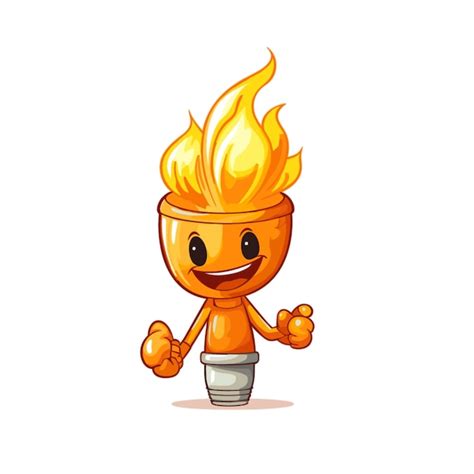 Premium Vector Torch Vector On White Background