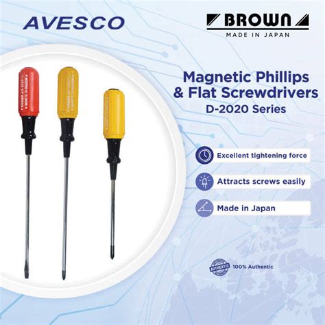 Brown Tools Magnetic Phillips And Flat Head Screwdrivers D 2020 Series