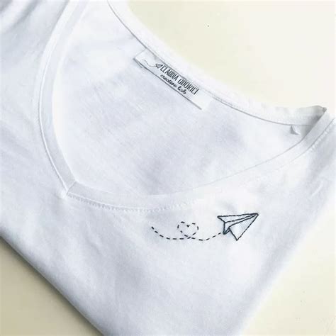 Вышивка на футболке 20 идей схемы и фото