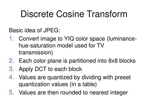 ppt discrete cosine transform powerpoint presentation free download id 1716699