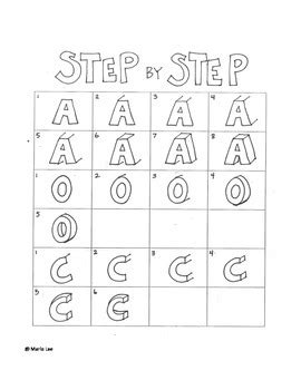 How To Draw D Letters Handout For Art Class By Art Class Necessities