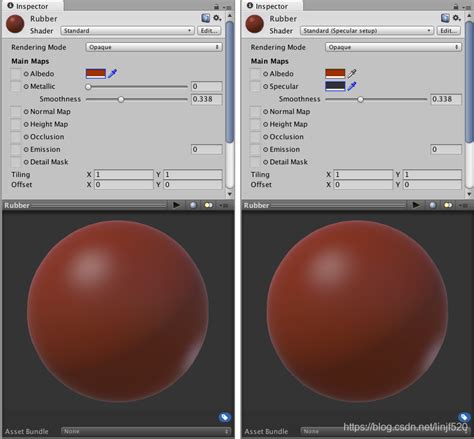 Untiy Shader Metallic Vs Specular Workflow 金属 Vs 高光的工作流metallic