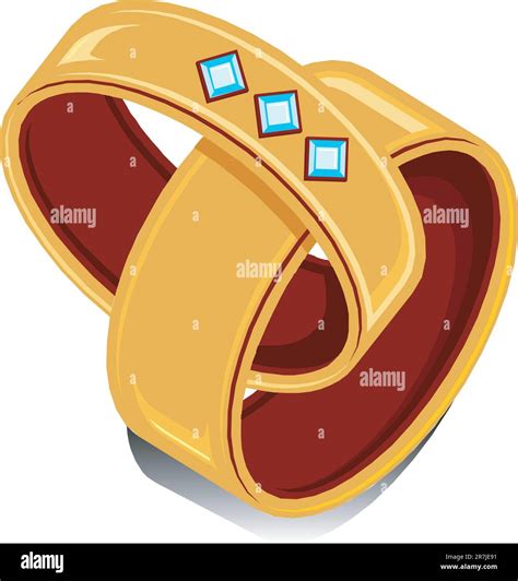 Vector Illustration Of Two Wedding Rings Linked Together Stock Vector Image And Art Alamy