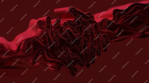 Premium Photo Abstract Crimson Wave With Intricate Wavy Patterns That