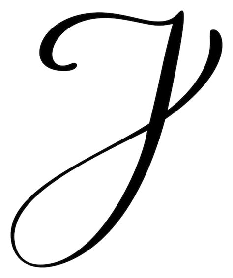Premium Vector Vector Calligraphy Hand Drawn Letter J Icon Logo Script Font Handwritten Brush
